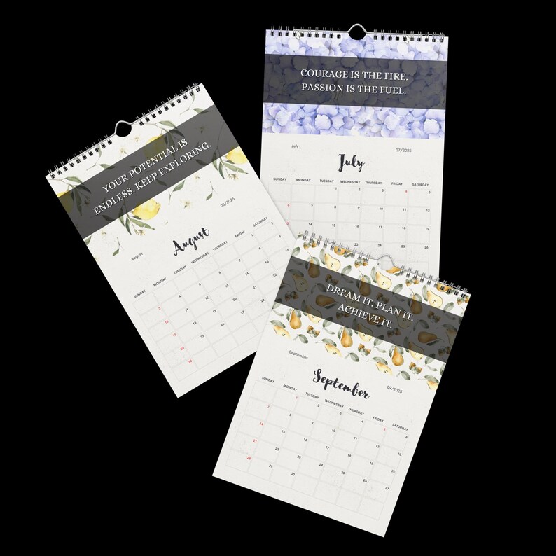 2025 Motivational Wall Calendar | Inspiring Quotes | Monthly Planner ...