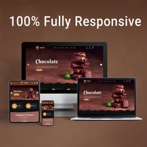 Yummy Chocolate Shopify Theme | Responsive Gourmet Store - Etsy