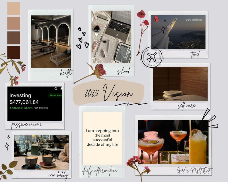 Simple 2025 Vision Board - Etsy
