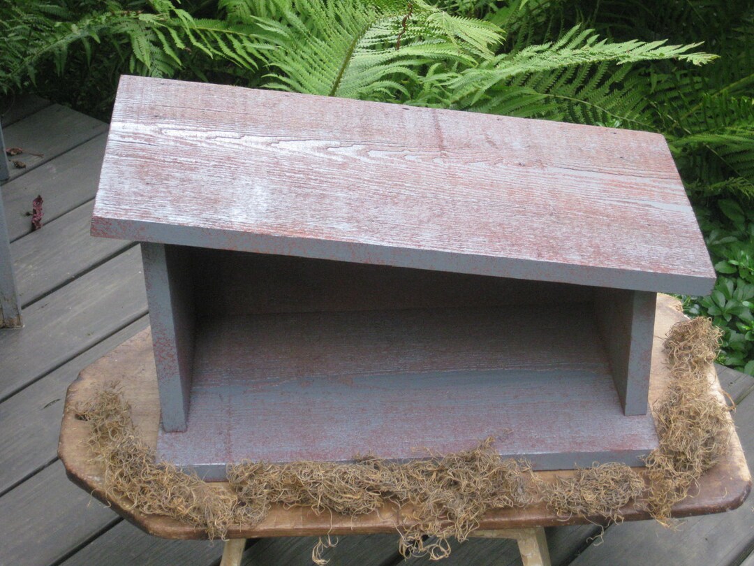 Large Vintage Wood Stable, Rough Handmade Wooden Primitive Rustic ...
