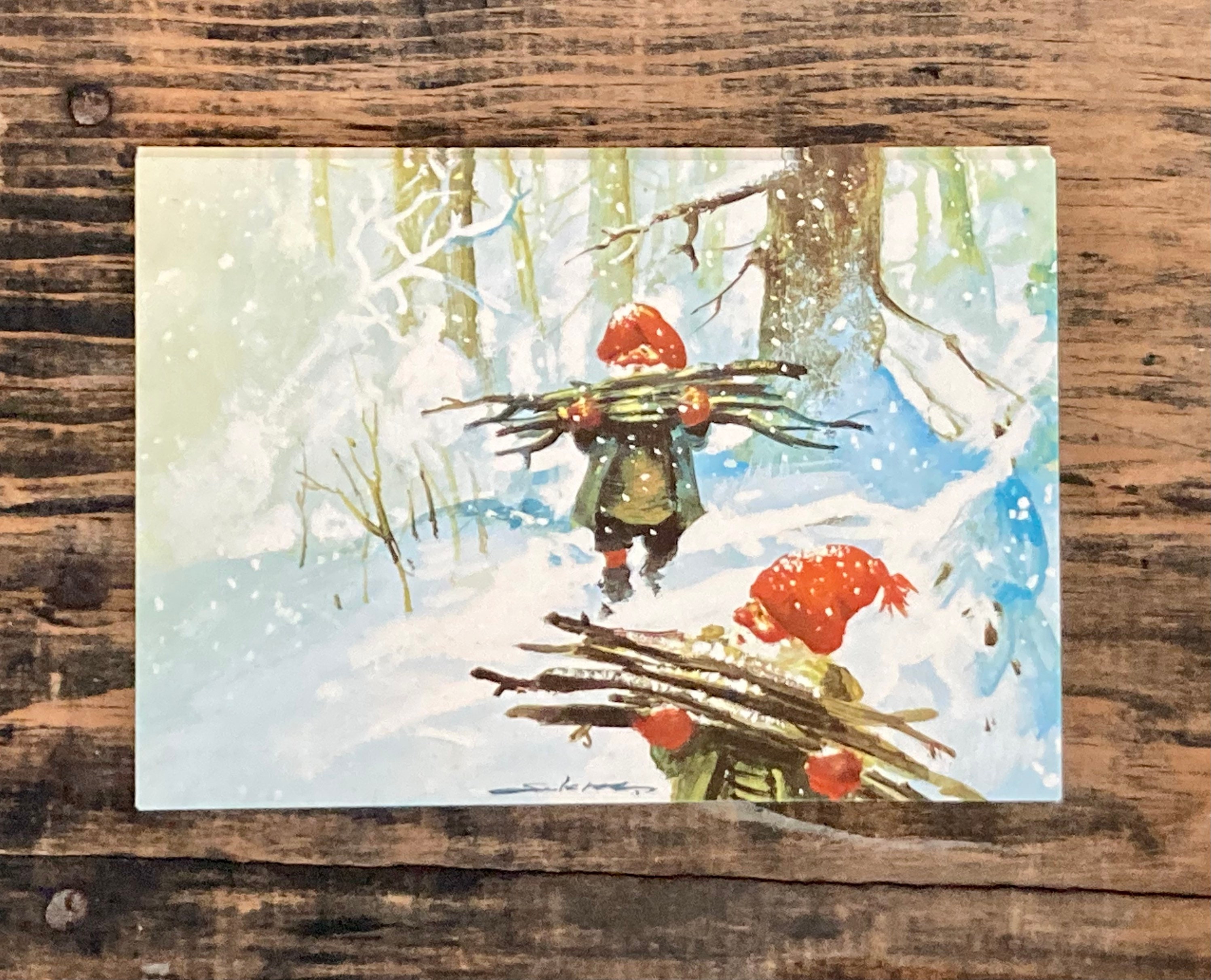 10 Postcards by Svein Solem, Norwegian Artist, 'yule Fuel', Nisser ...
