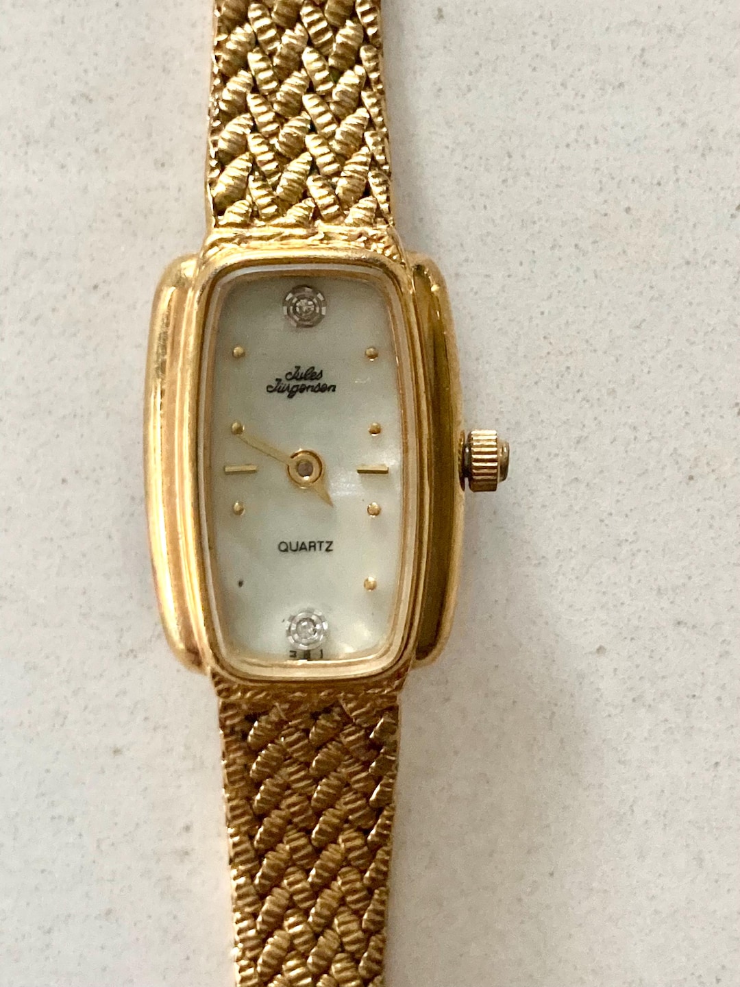 Jules Ferguson Ladies Watch, Vintage Bright Gold Wristwatch, Quartz AS ...