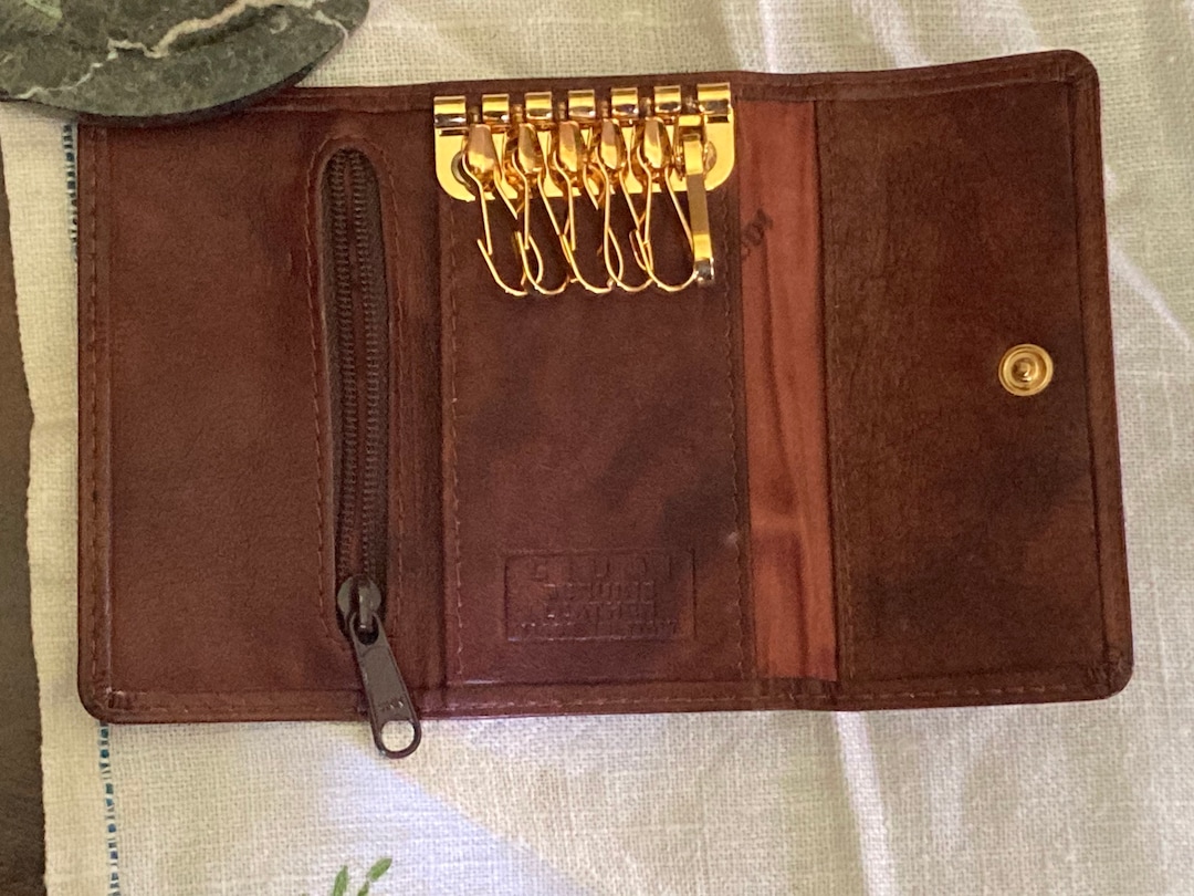 SALE Vintage Leather Key Holder Wallet, Giudi Italian Mens Accessory ...