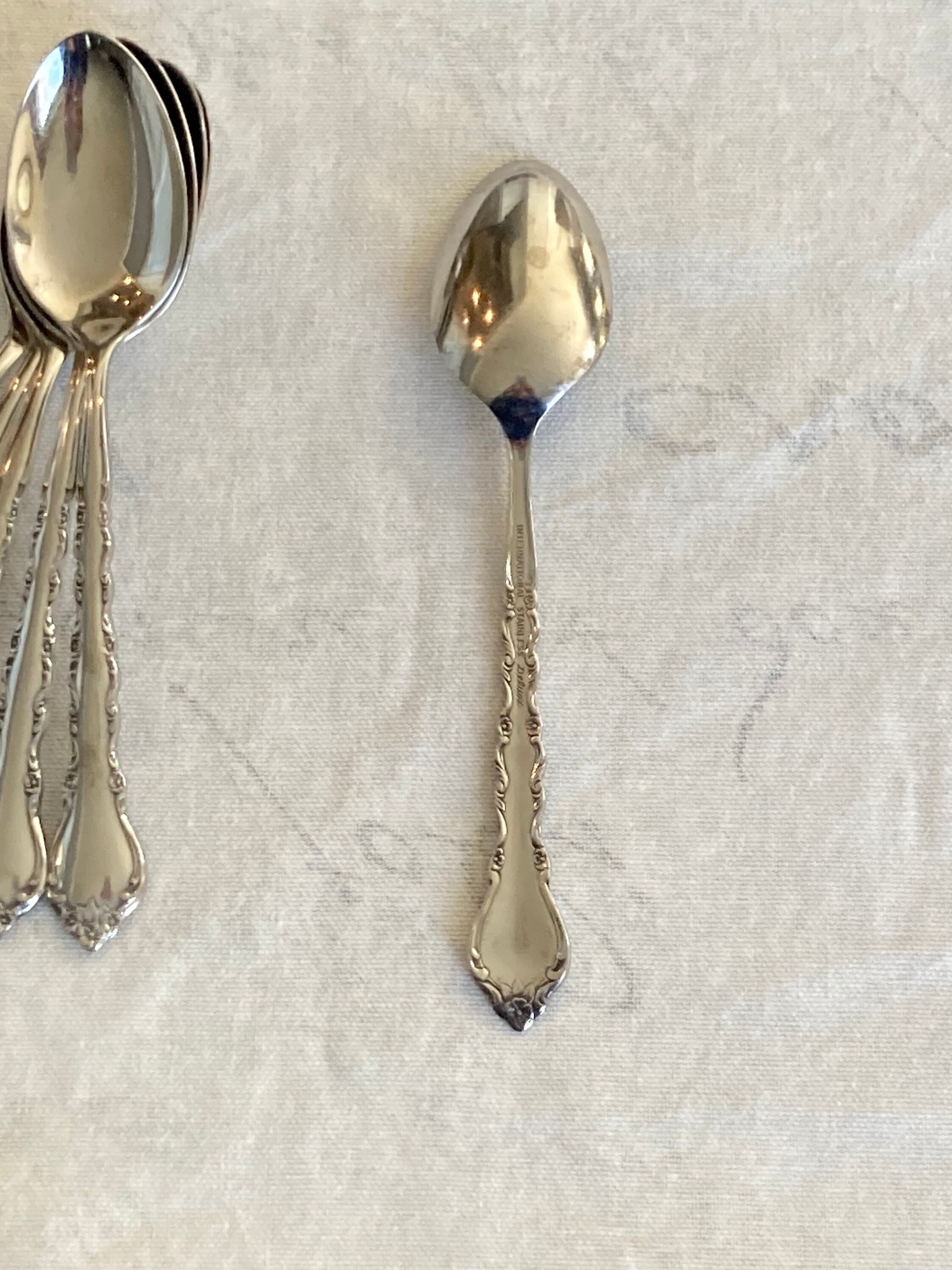 6 Teaspoons Stainless By International Silver Deluxe Gigi Etsy