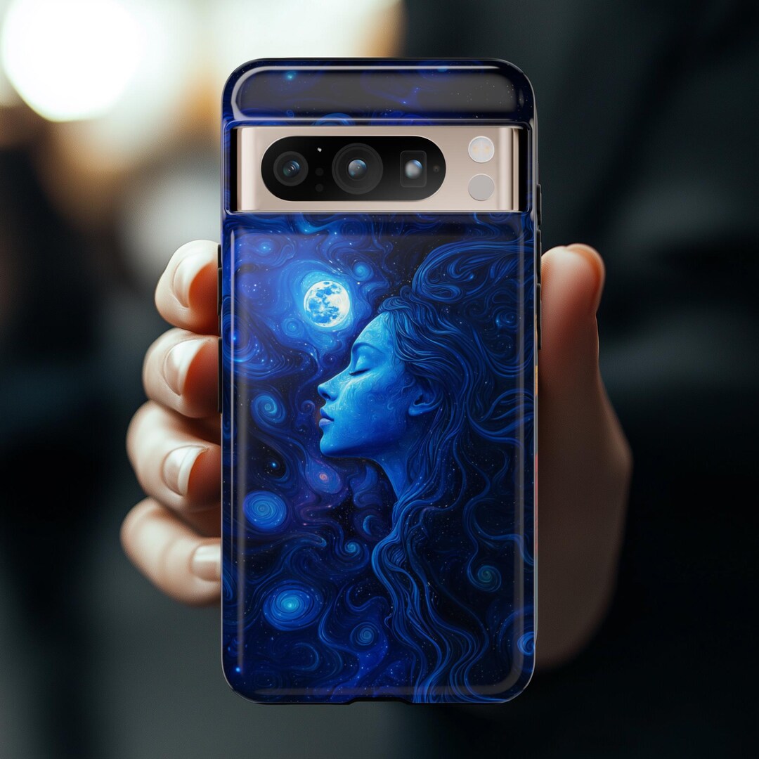 Blue Moon Goddess Phone Case, Full-moon Phone Case, iPhone Case ...