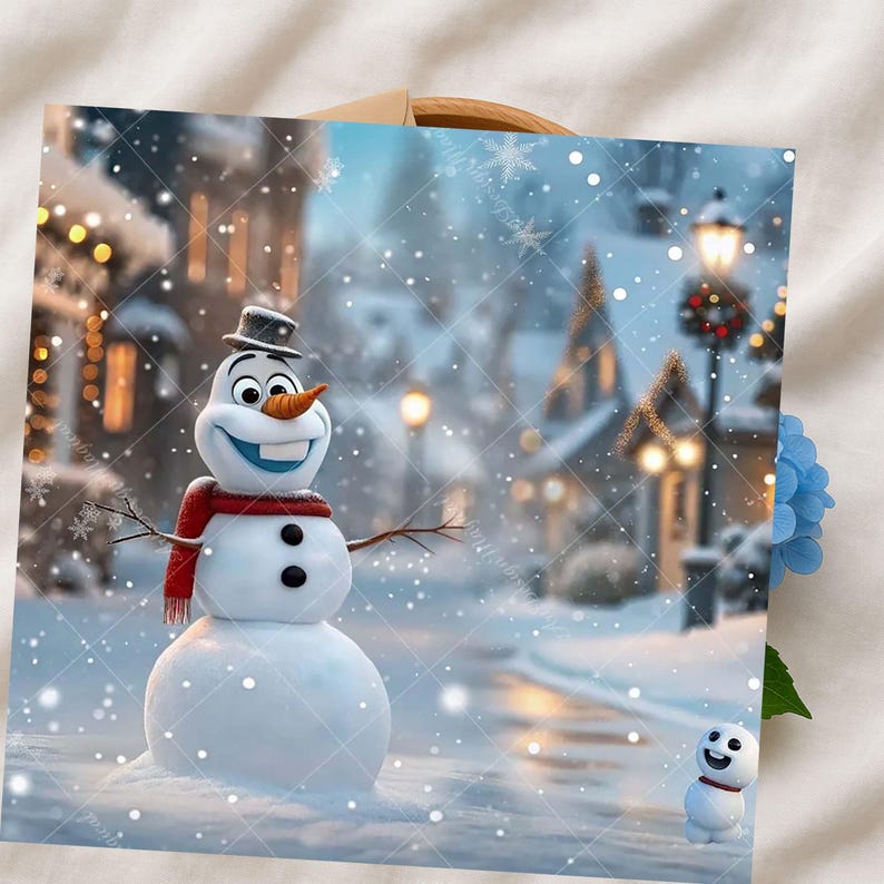 Frozen Elsa Winter Digital Backdrop, Snowy Christmas Scene With ...