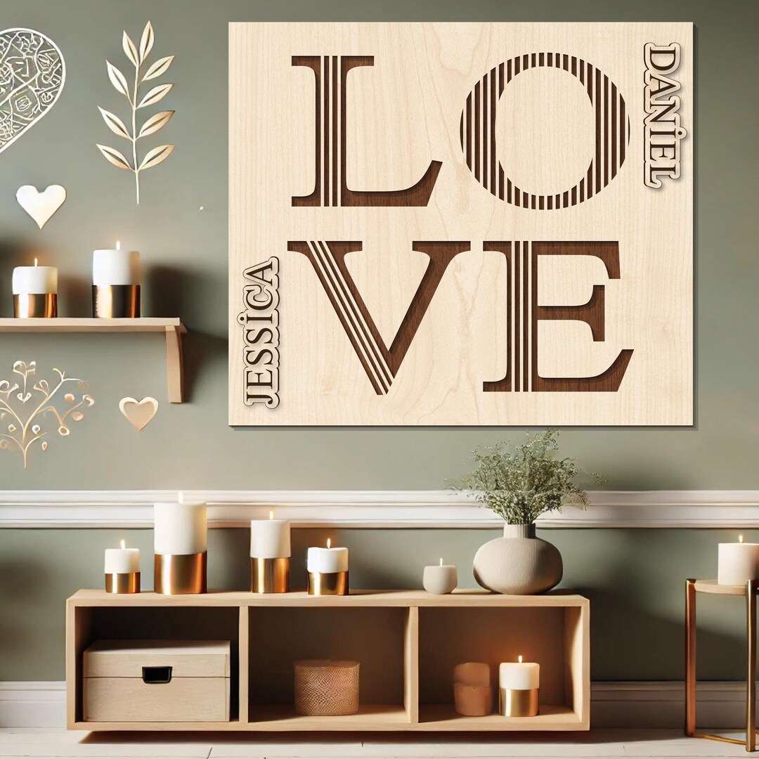 Love Wall Decor,valentines Day Wall Art, Handmade Wall Decor, Modern ...