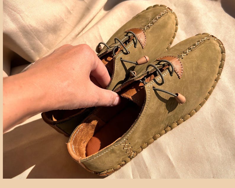 Women Leather Flat Shoes, Leather Sneakers, Zero Drop, Wider Shoes ...