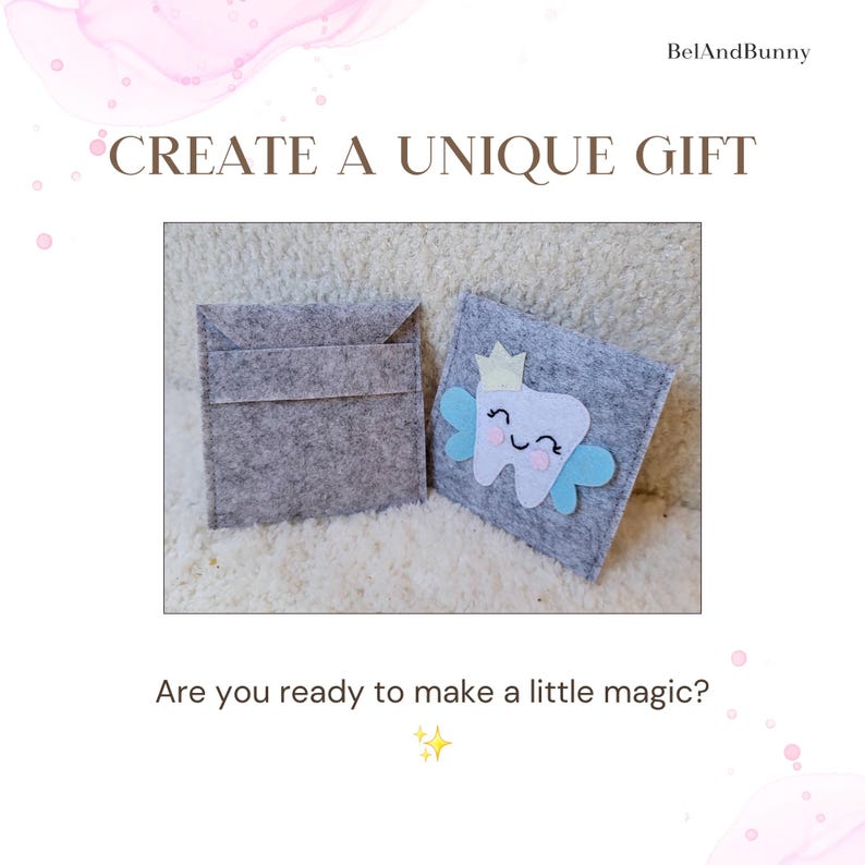Felt Tooth Fairy Pouch Sewing Pattern: Easy DIY Project (PDF Tutorial ...
