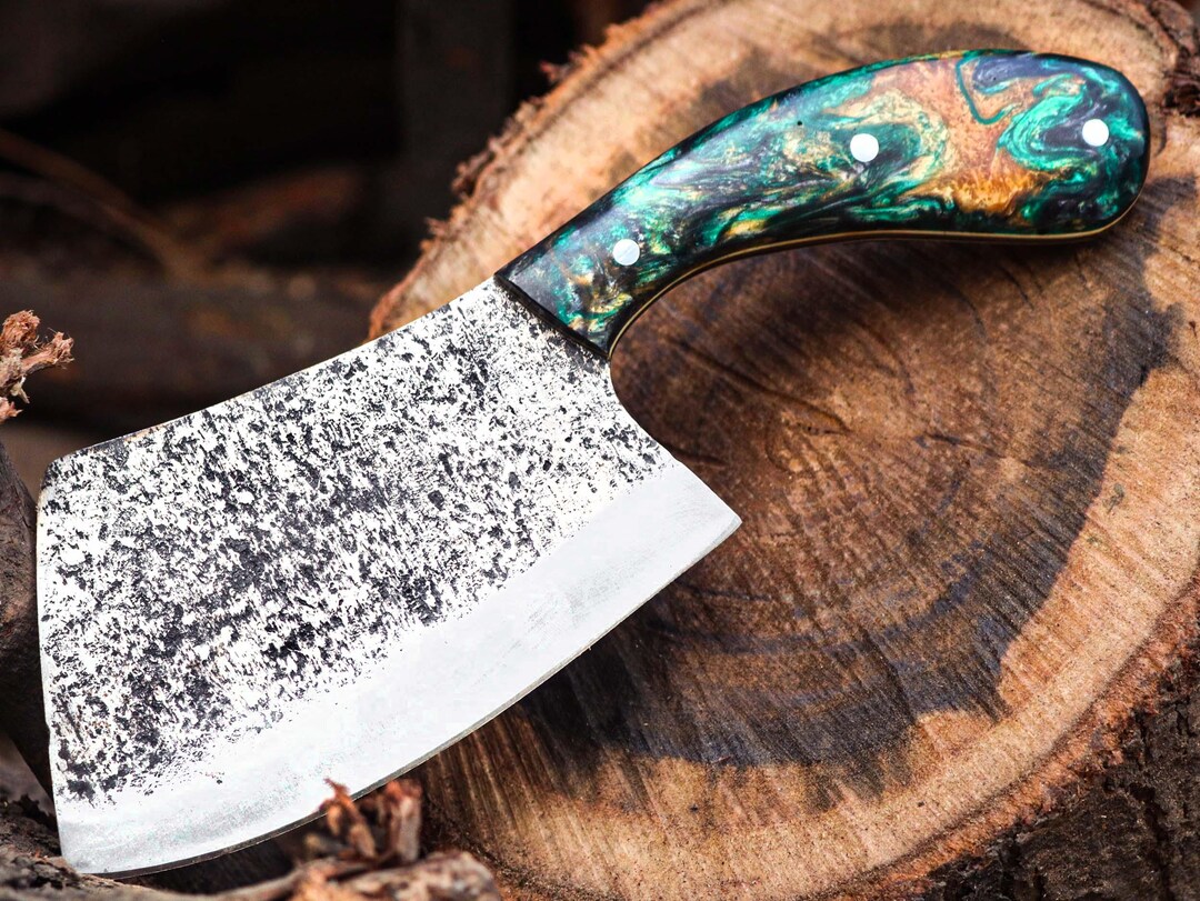Hand Forged Strong Blade Cleaver Knife With Unique Handle / Butcher ...