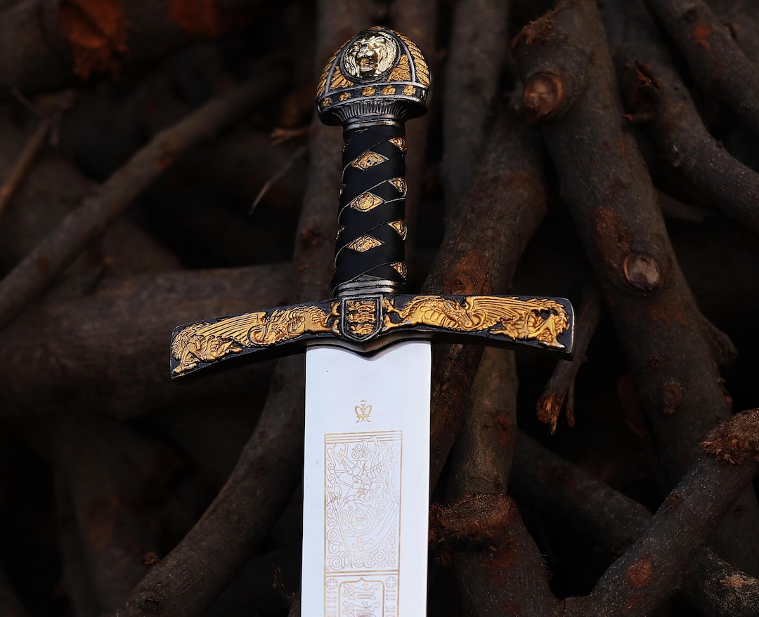 Handmade King Richard Lionheart Sword | Stainless Steel, Ornate Templar ...