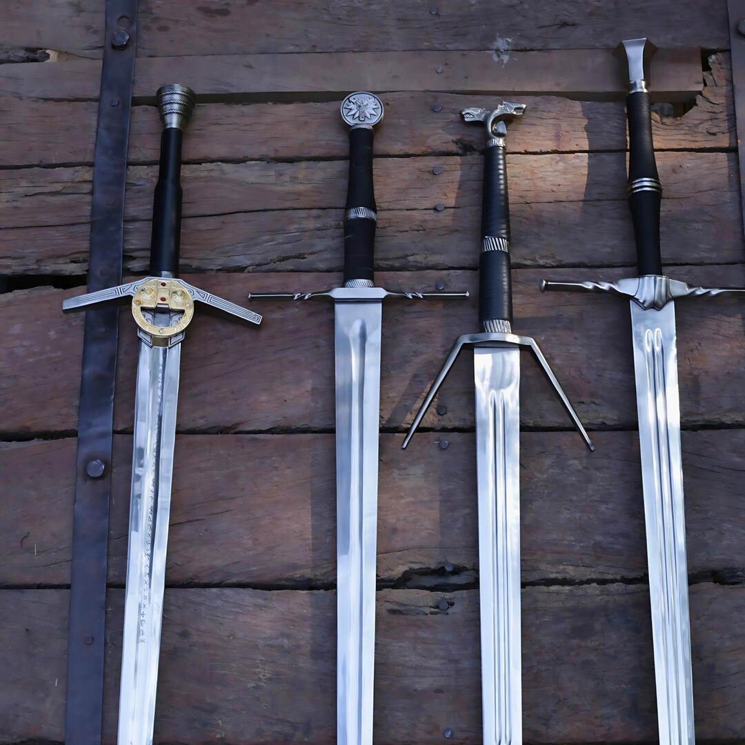 Handmade Witcher Sword Set | Stainless Steel Replicas, Cosplay Swords ...