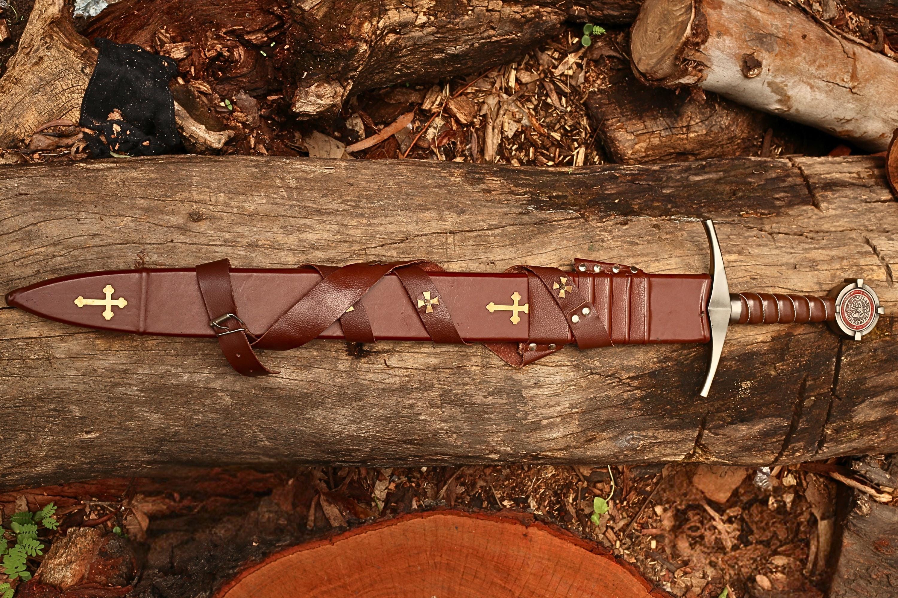 Hand Forged Knights Templar Sword - Medieval Crusader Replica With ...