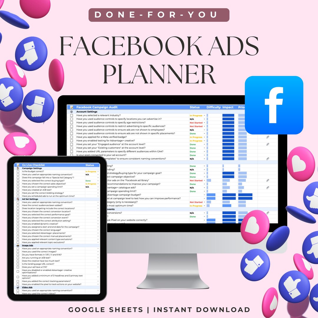 2025 Facebook Ads Planner - Plan Your Facebook Ads Campaigns, Boost ...
