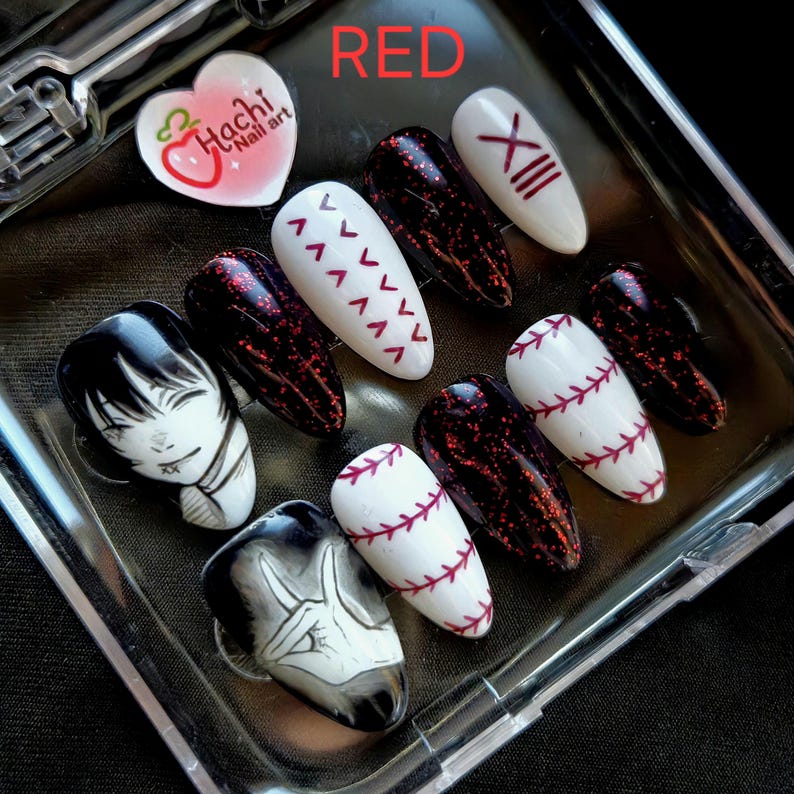 Tokyo Ghoul Press on Nails | Suzuya Juuzou | Handmade Manga Style Nails ...