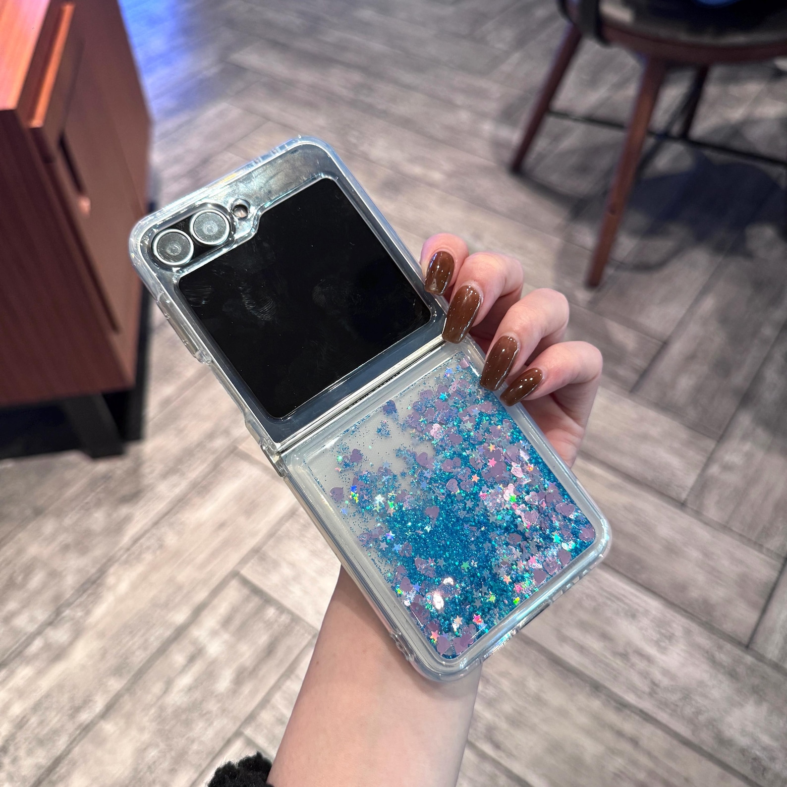 Liquid Flip Phone Case for Samsung Galaxy Z Flip 6 and 5, Waterfall ...