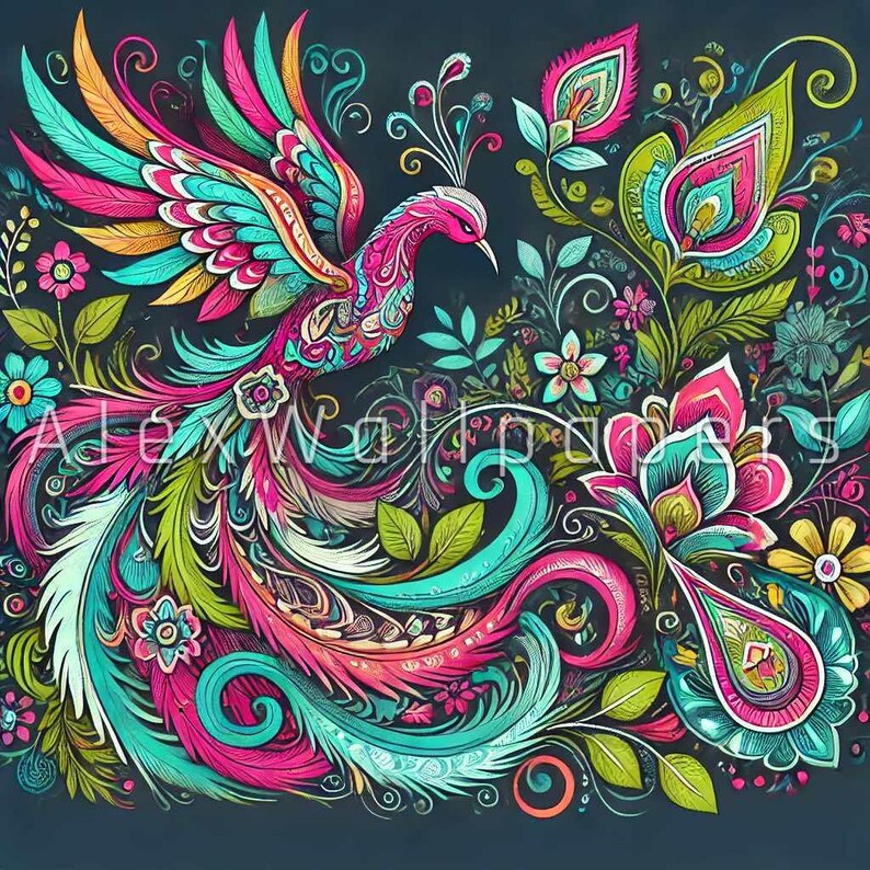 Phoenix in Bloom - Digital Design 5 Photos 300 DPI Pxl 3600x3600jpeg ...