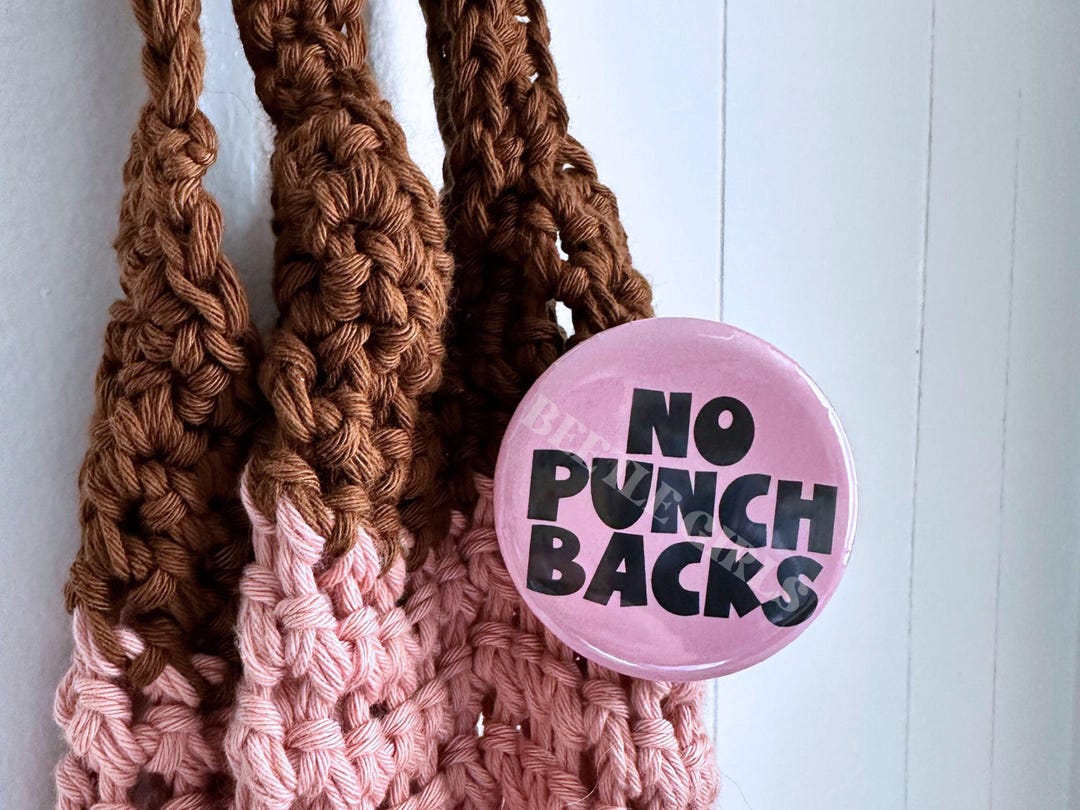 NO PUNCH BACKS - 2.25" Button - A Fun Retro Twist on the Volkswagen ...