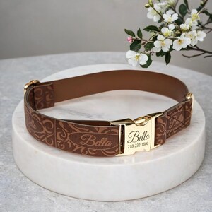 Personalized Leather Dog Collar - Custom Bespoke - Small to Extra Large ...