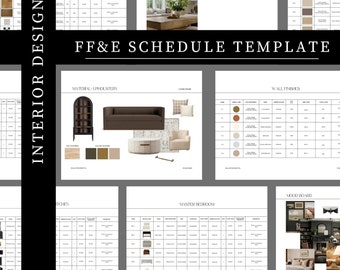 Interior Design Finishes and Fixtures Schedule Template, Canva Template ...