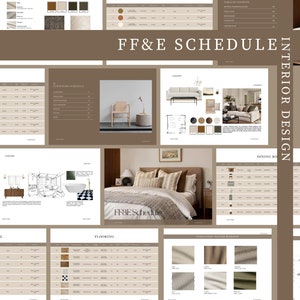 Interior Design Finishes and Fixtures Schedule Template, Canva Template ...