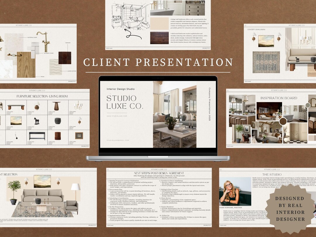 Interior Design Client Presentation, Design Presentation Template ...