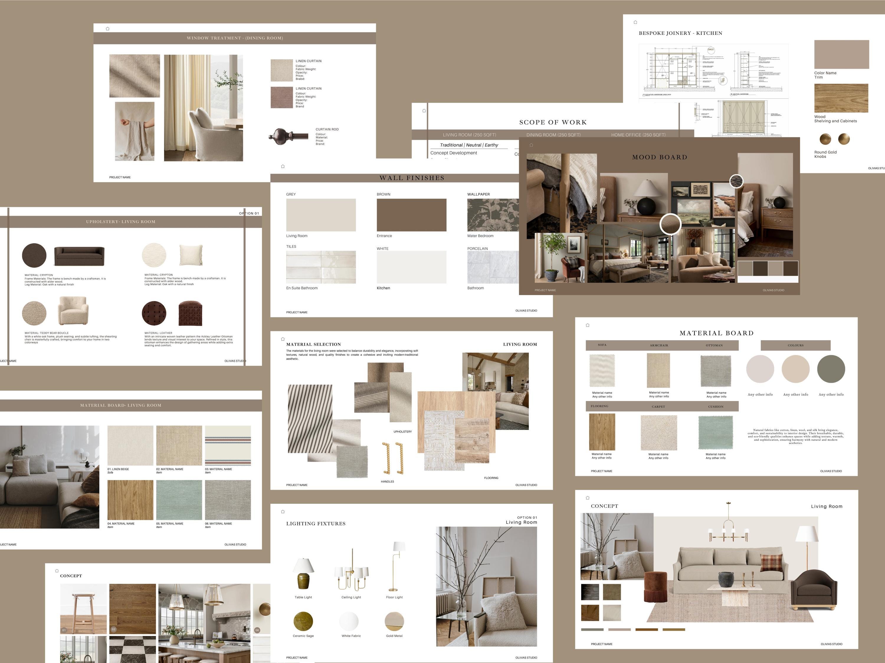 Interior Design Client Presentation, Design Presentation Template ...