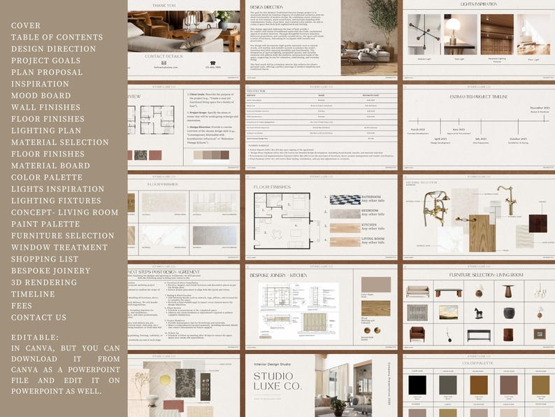 Interior Design Client Presentation, Design Presentation Template ...