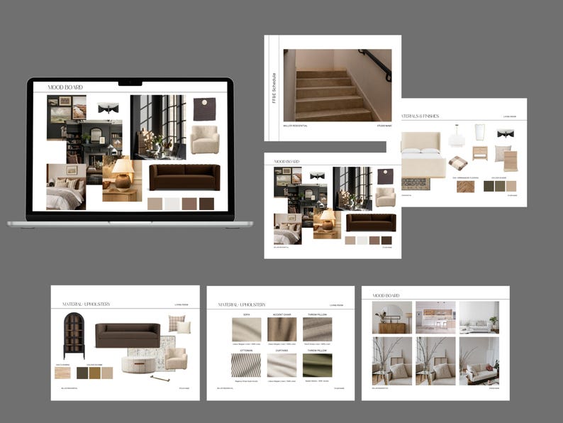 Interior Design Finishes and Fixtures Schedule Template, Canva Template ...