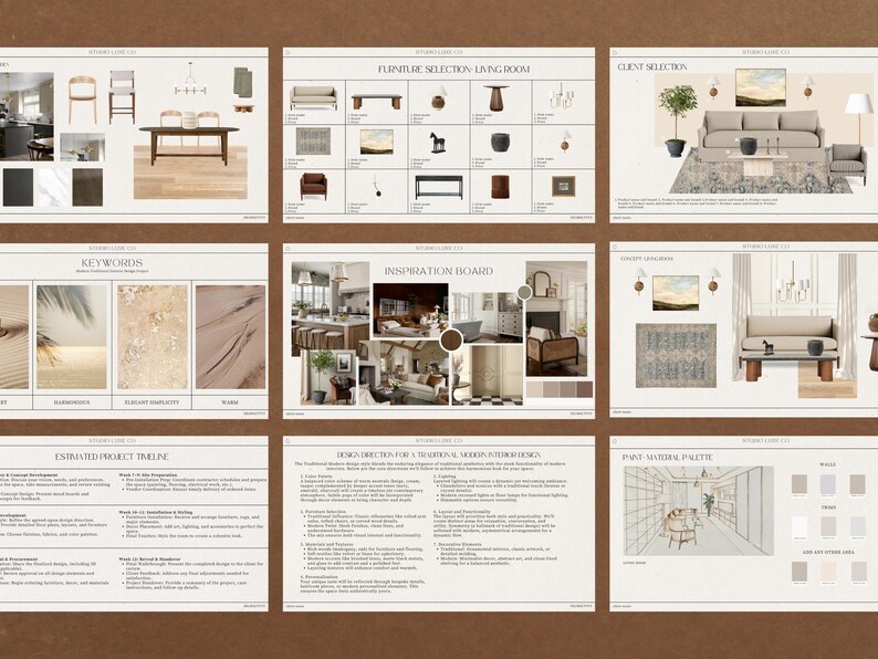 Interior Design Client Presentation, Design Presentation Template ...
