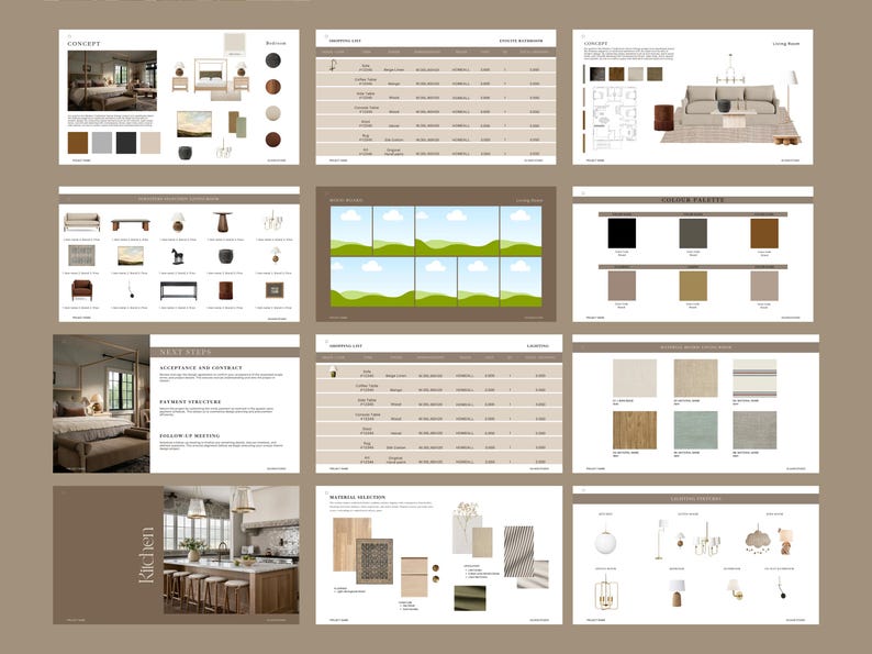Interior Design Client Presentation, Design Presentation Template ...