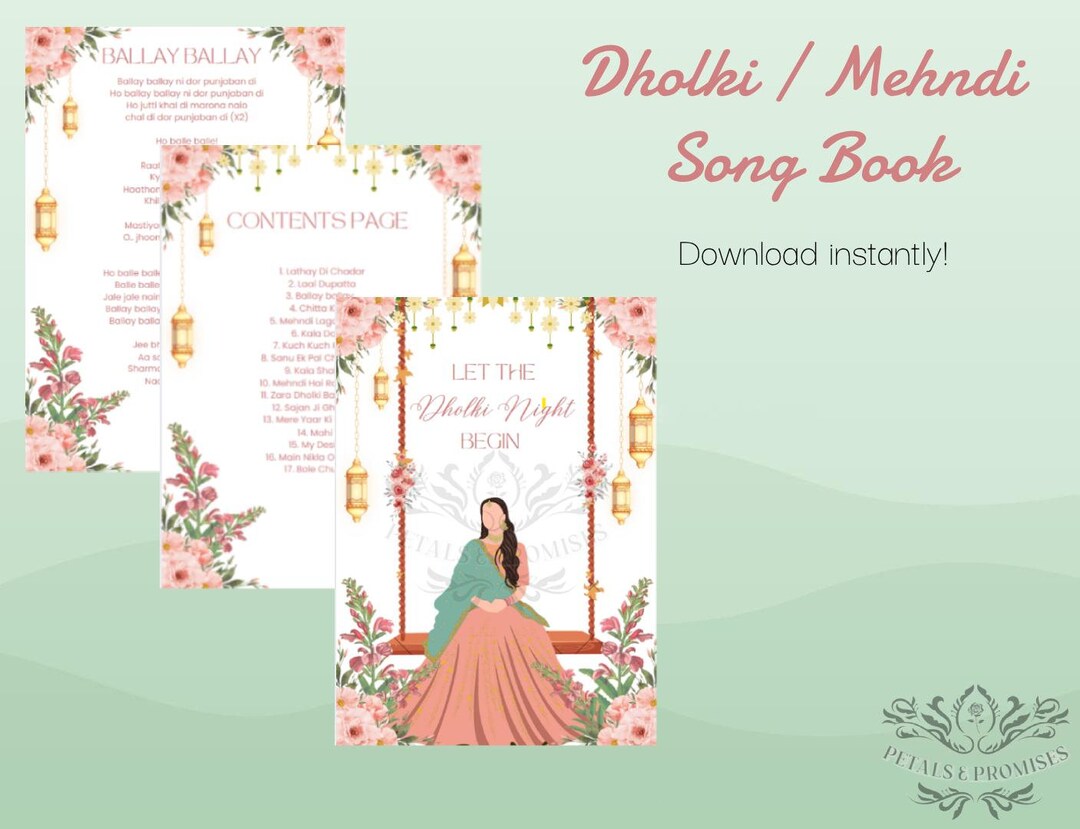 Modern Dholki Book, Desi Song Book, Bollywood Song Book, Dholki, Mehndi ...
