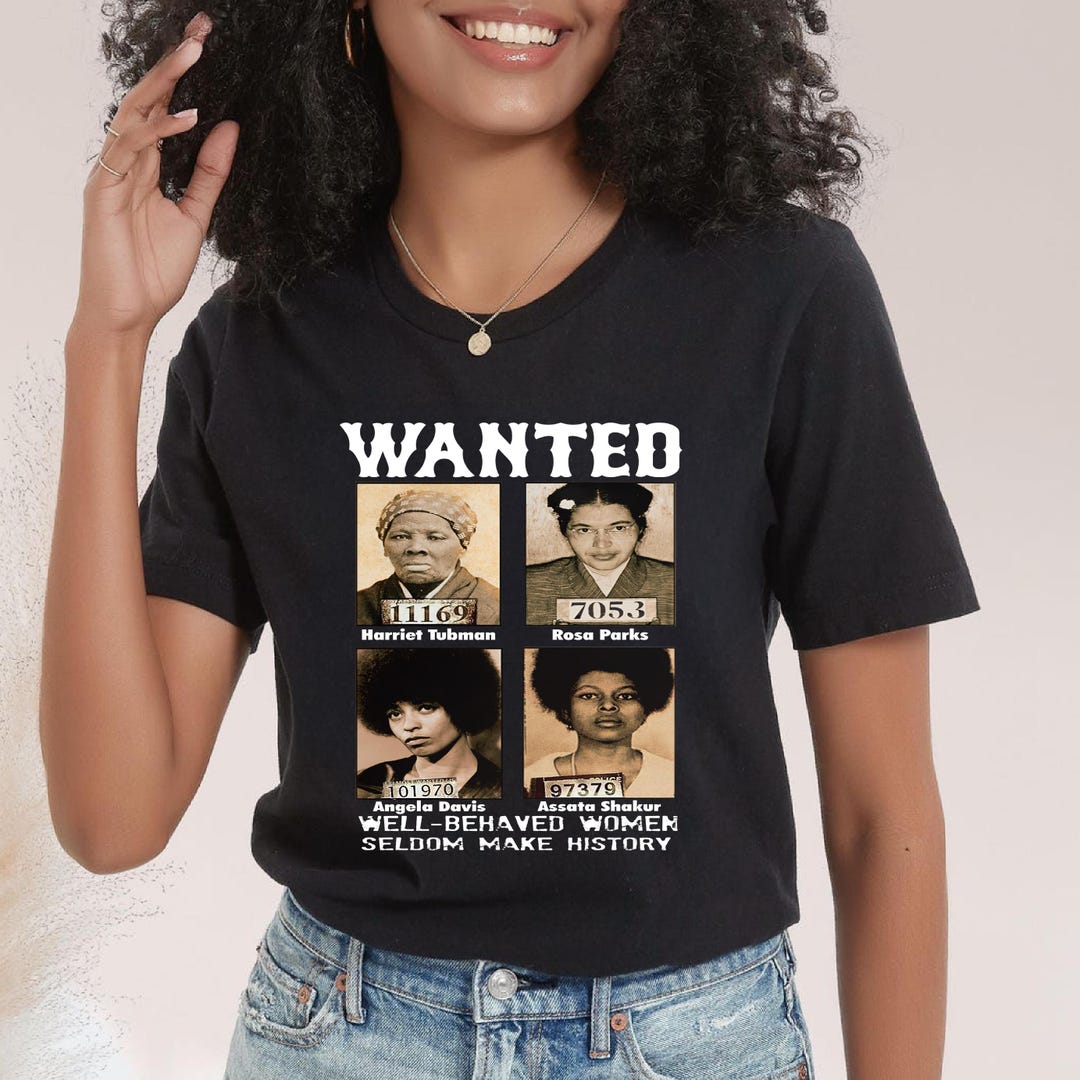 Love Black History Shirt, Harriet Tubman, Rosa Parks, Angela Davis ...