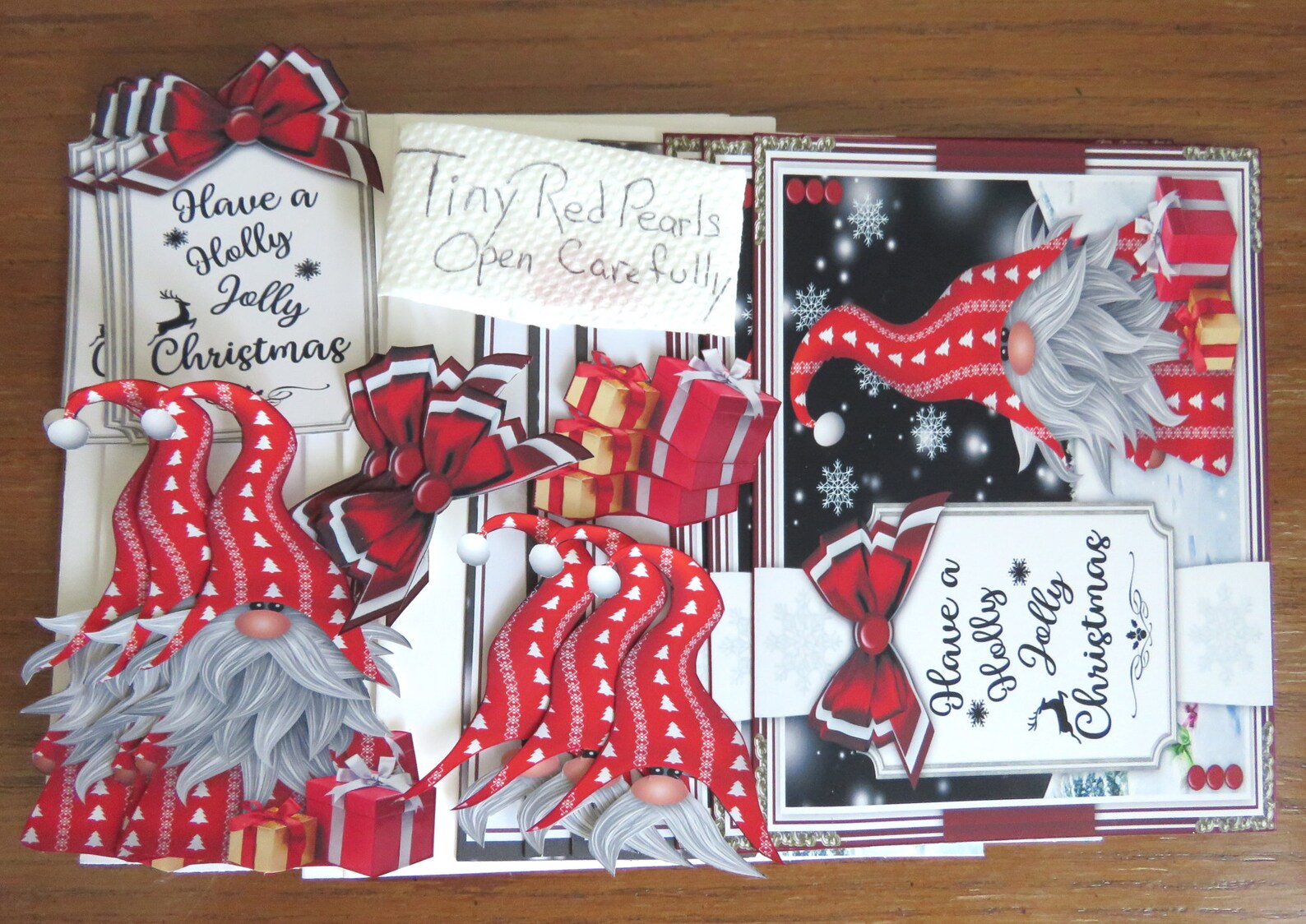 DIY Red Christmas Gnome Kit, Christmas Cards, Merry Christmas, Holiday ...