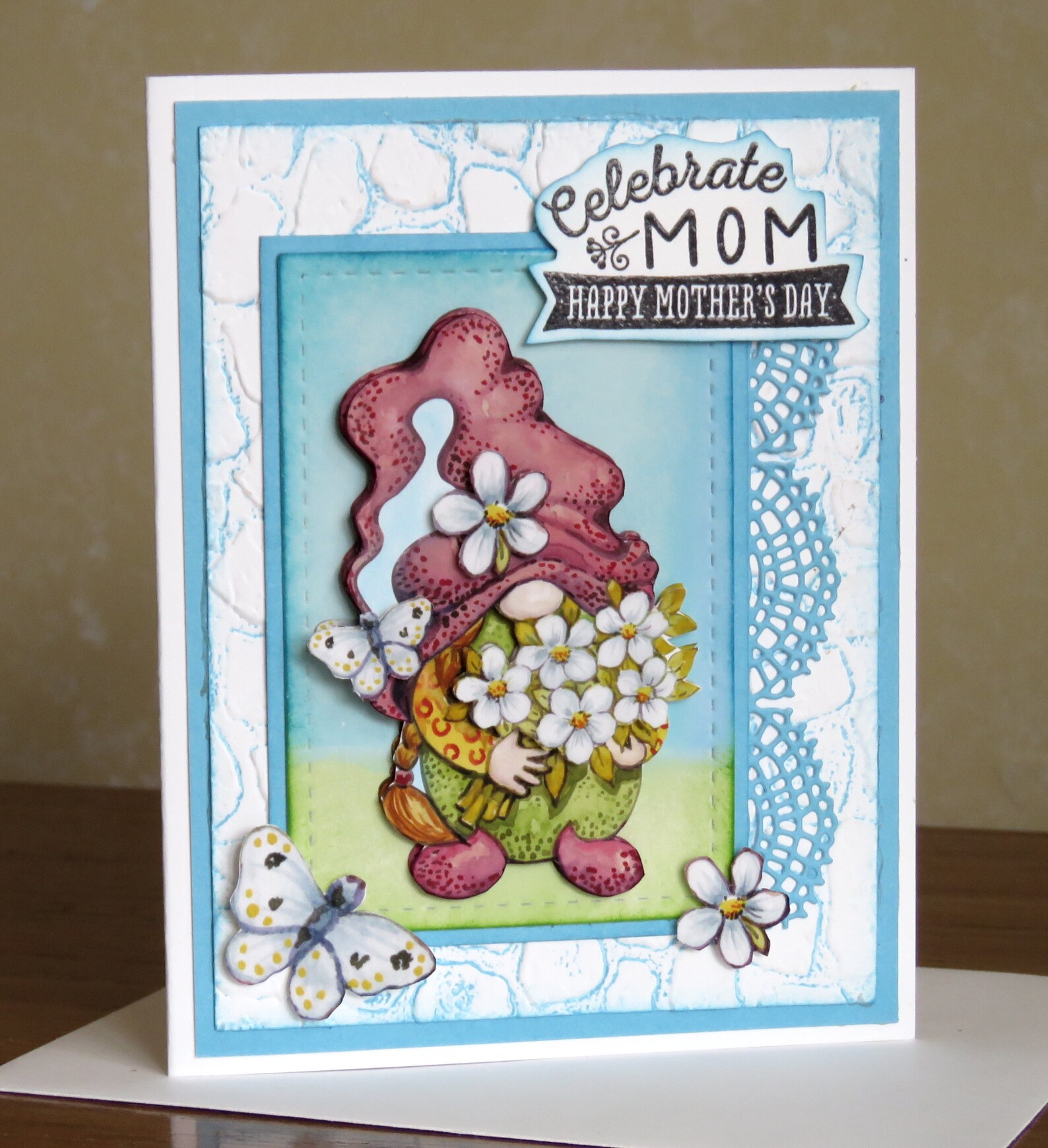 DIY 3D Gnome With Flowers Handmade Card Kit Choice of - Etsy