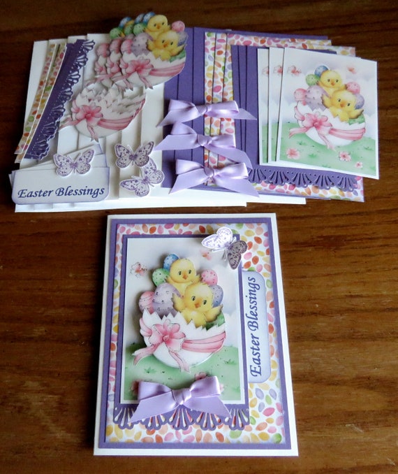 DIY Card Kit Easter Greetings Easter Card Kit Easter | Etsy