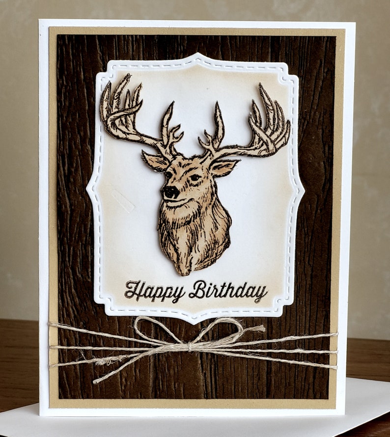 DIY Masculine Birthday Card Kit. Birthday Cards Hand Stamped - Etsy