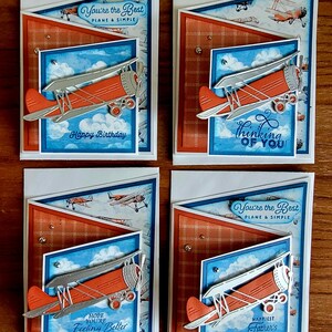 DIY Masculine Card Kit, Airplane, Birthday Card, Father's Day Card ...