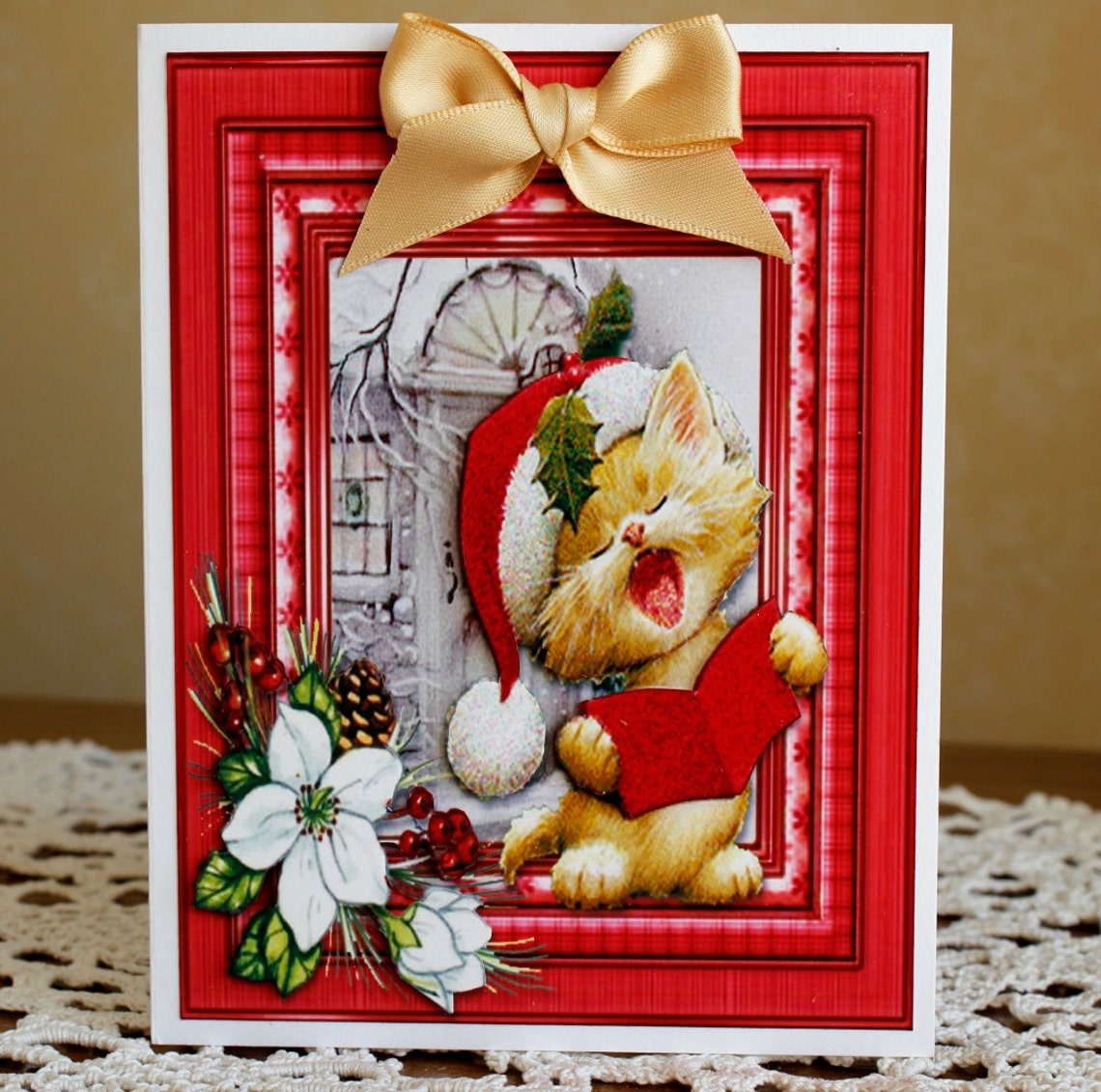 DIY Card Kit Handmade Christmas Card Christmas Greetings - Etsy