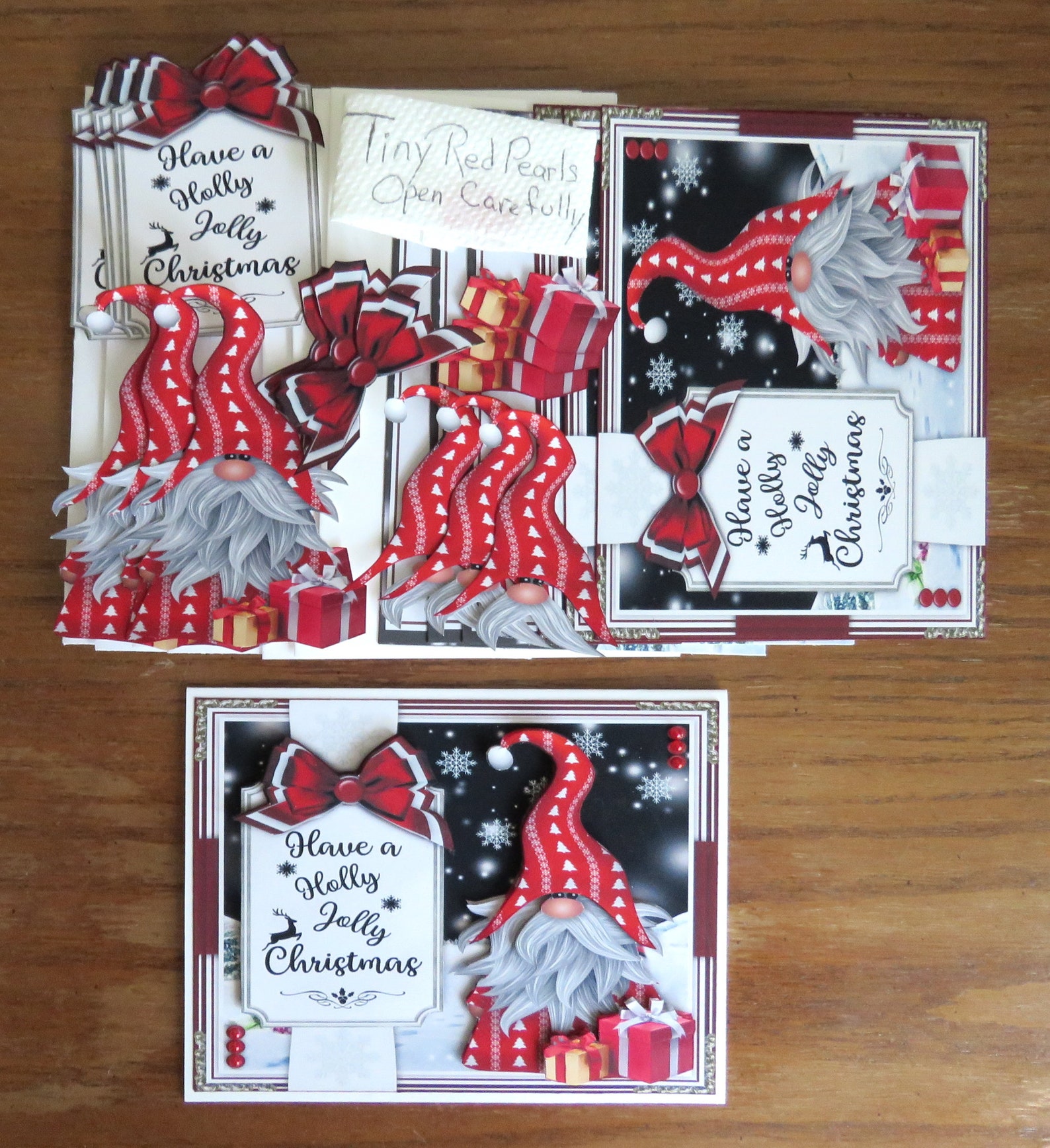 DIY Red Christmas Gnome Kit, Christmas Cards, Merry Christmas, Holiday ...