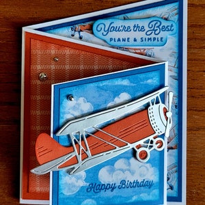 DIY Masculine Card Kit, Airplane, Birthday Card, Father's Day Card ...