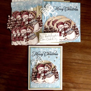 DIY 3D Christmas Snowman Couple Kit, Handmade Cards, Merry Christmas ...