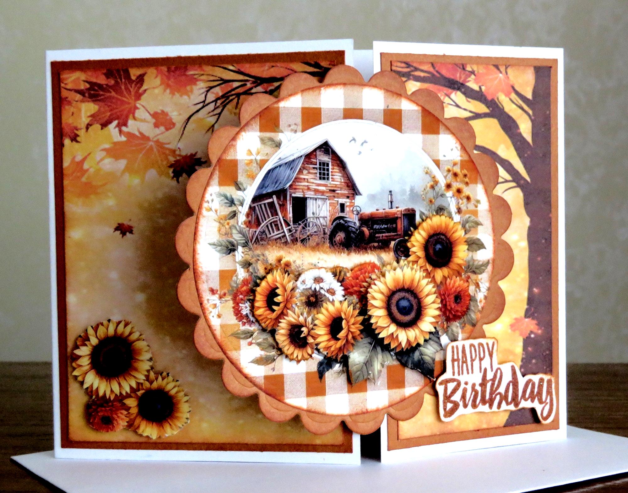 Any Occasion Handmade Farm Scene Greeting Card, Happy Birthday, Happy ...