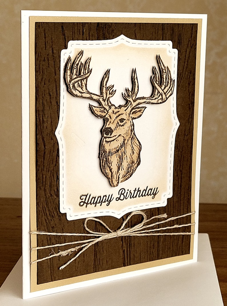 DIY Masculine Birthday Card Kit. Birthday Cards Hand Stamped - Etsy