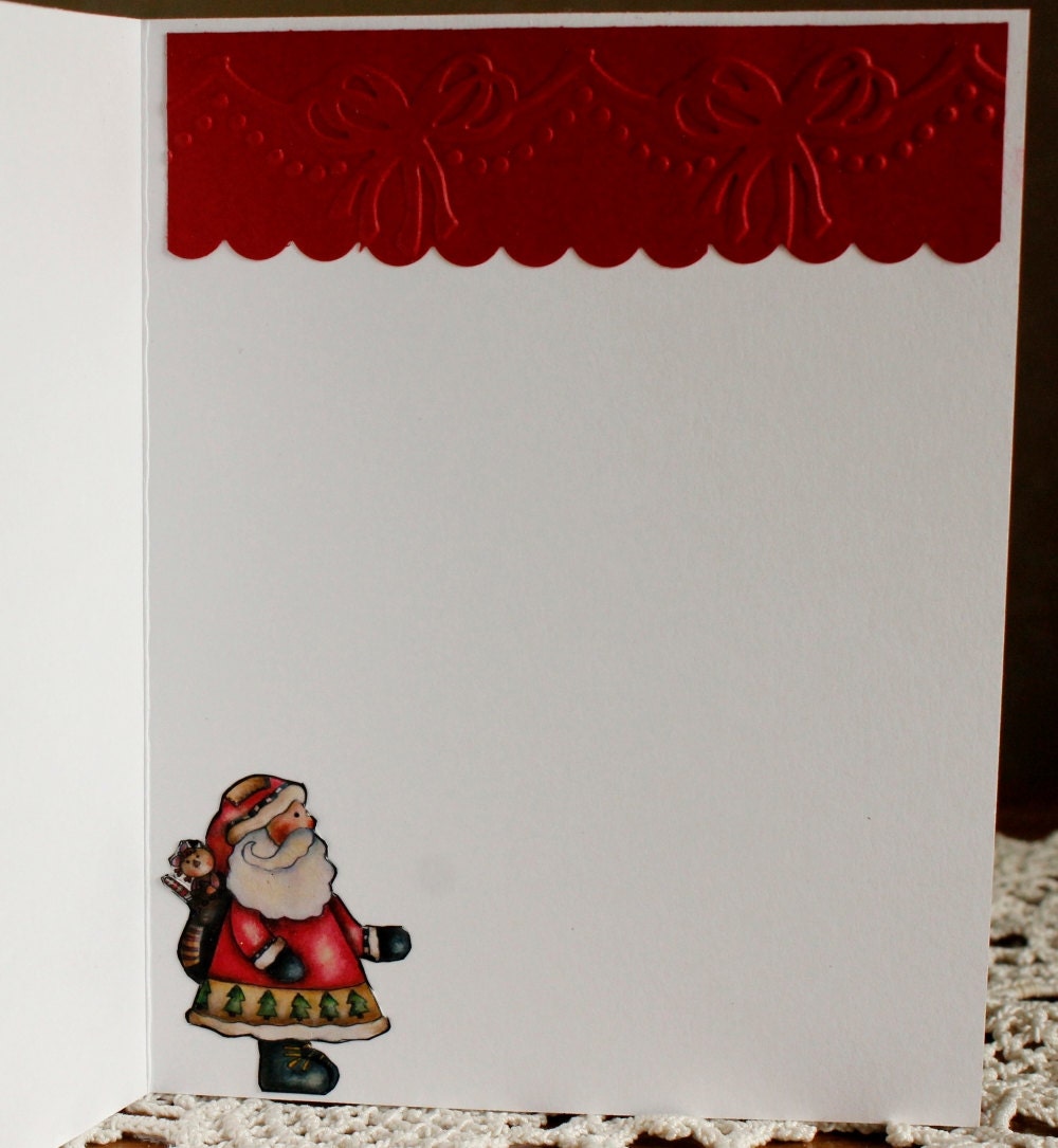 DIY Card Kit-primitive Santa Card Kit Christmas Santa Card - Etsy Canada