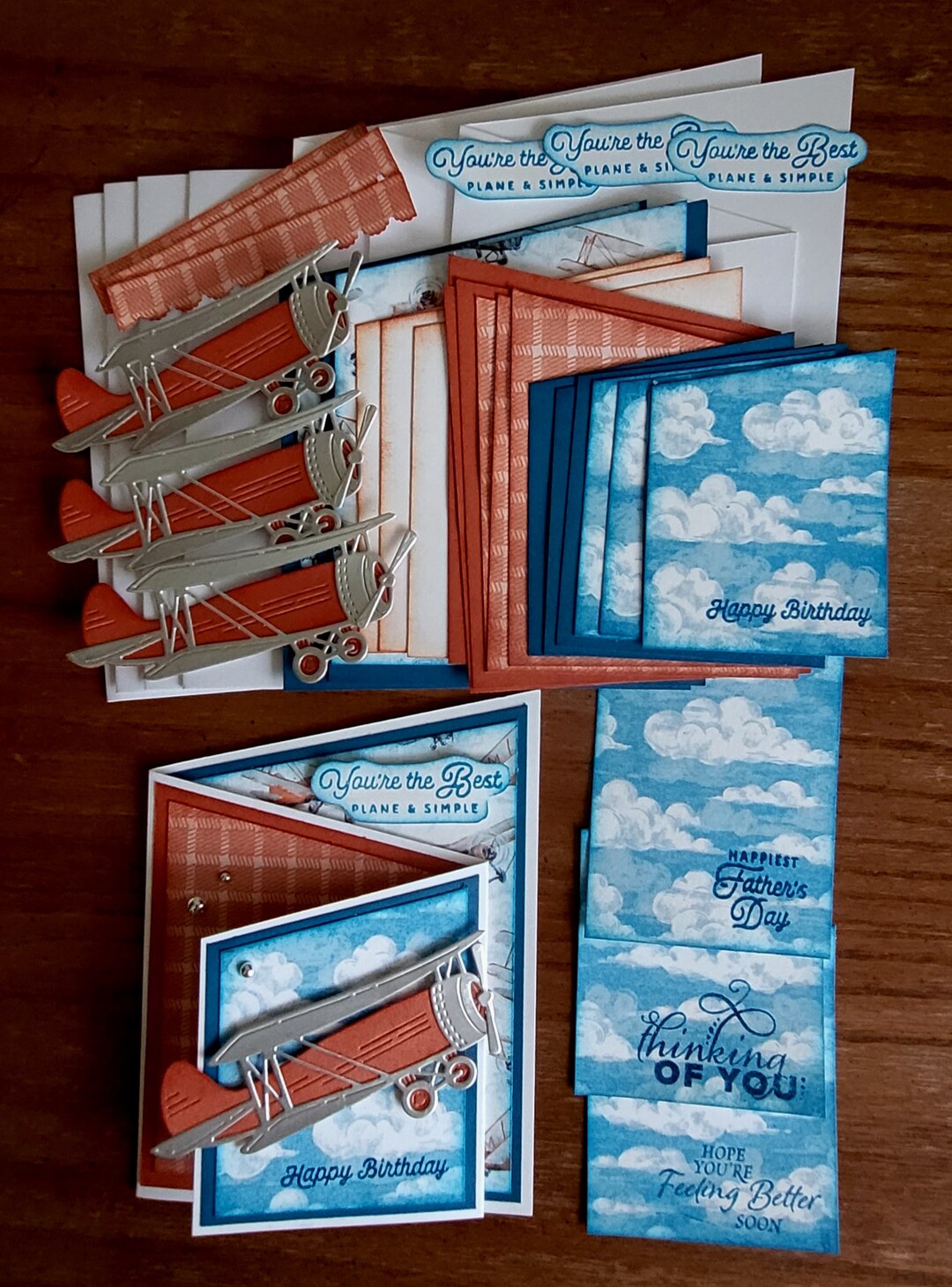 DIY Masculine Card Kit, Airplane, Birthday Card, Father's Day Card ...