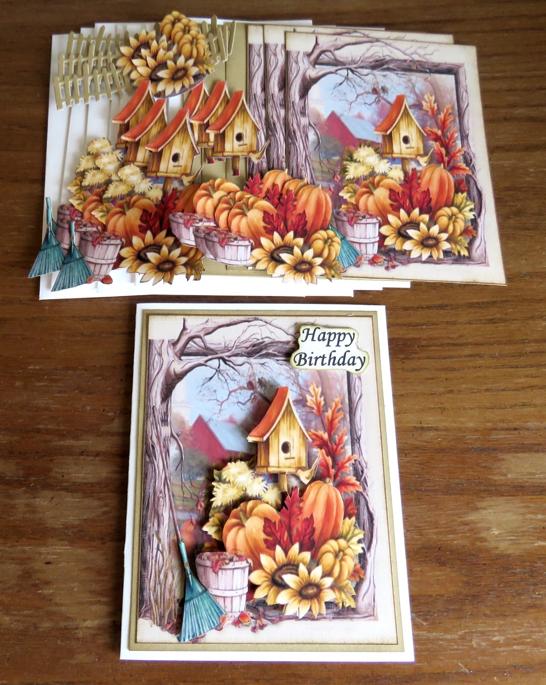 DIY Autumn Card Kit, All Occasion Fall Cards, Birthday, Hello, Friends ...