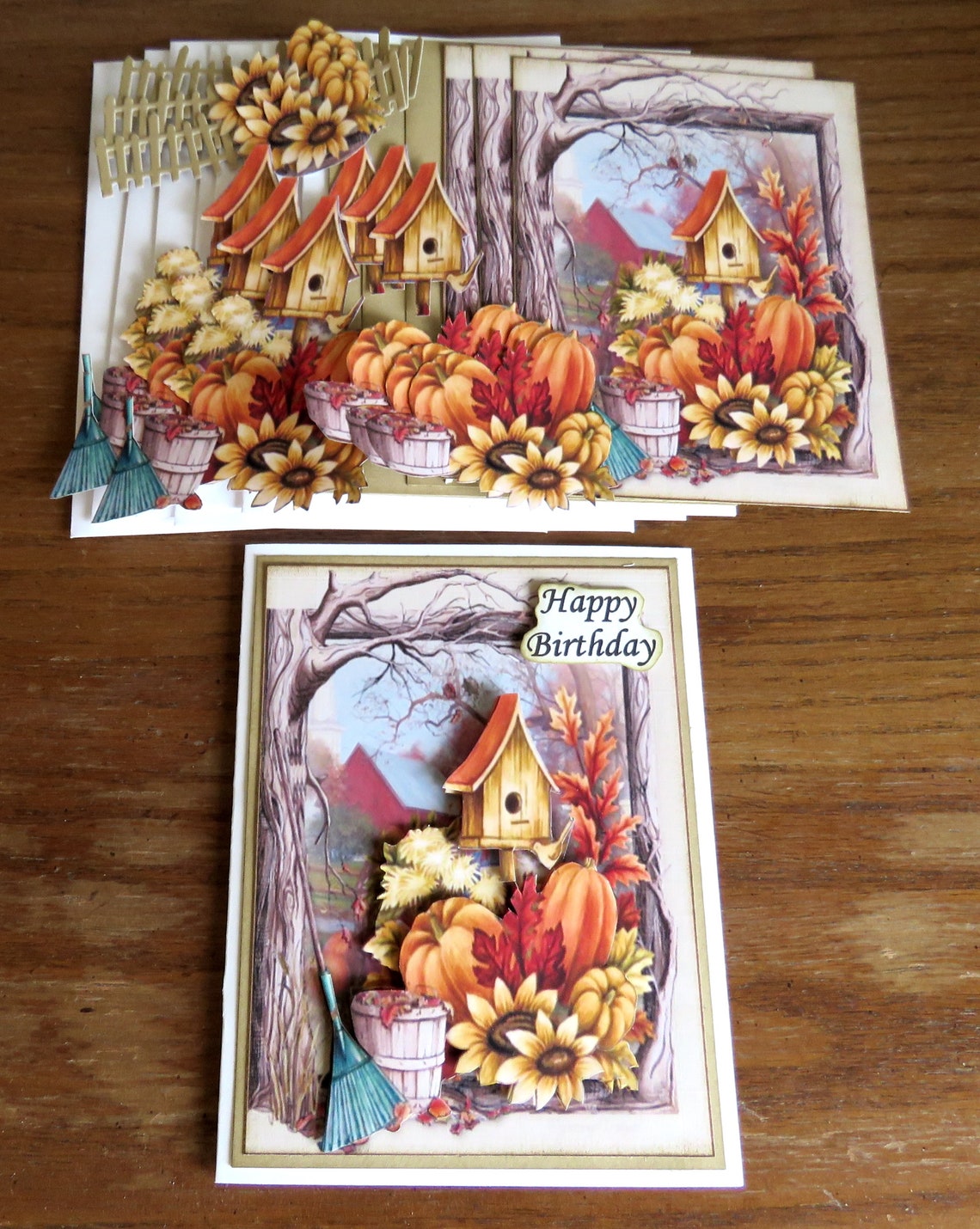 DIY Autumn Card Kit All Occasion Fall Cards Birthday Hello - Etsy