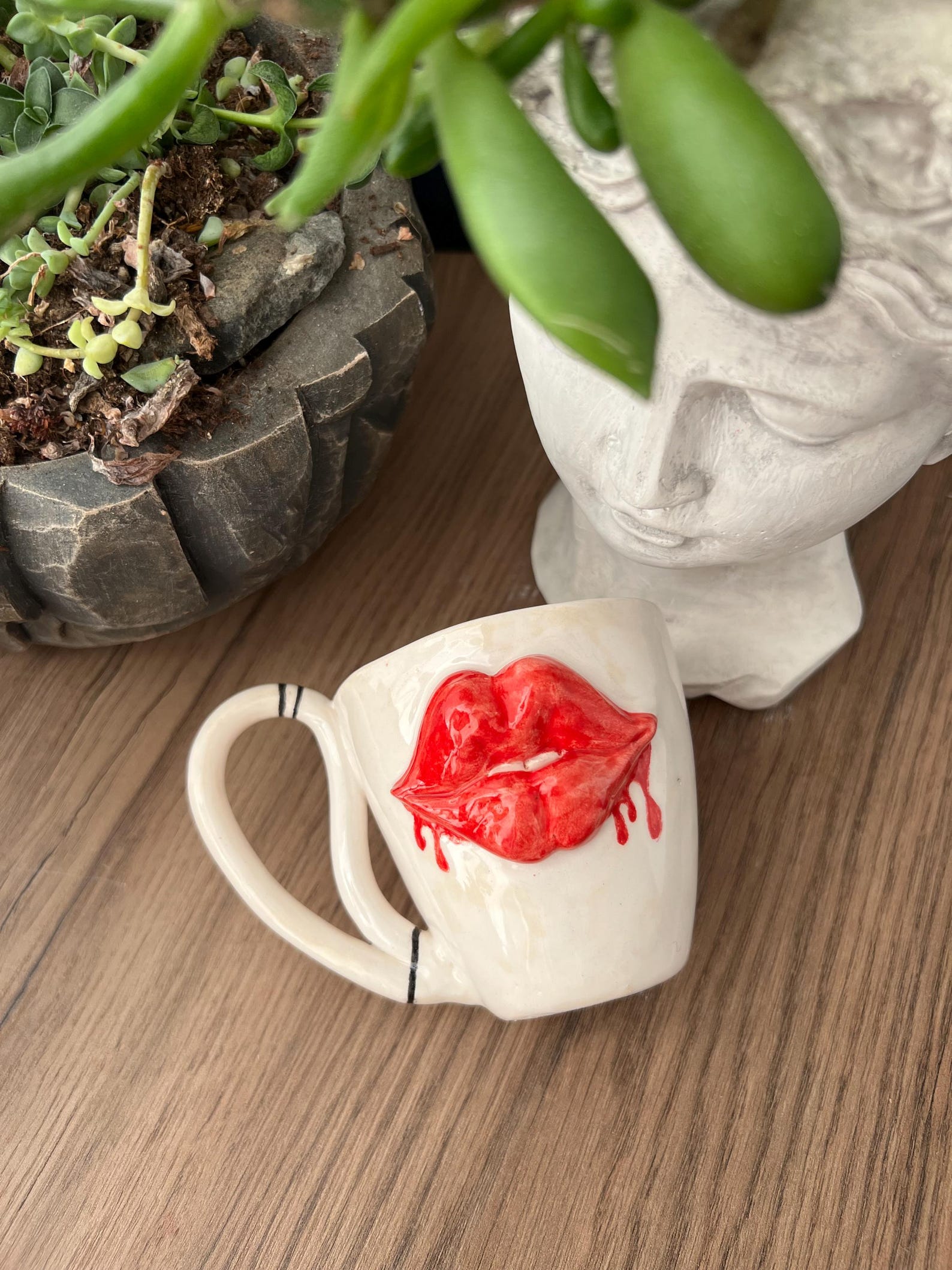 Ceramic Lips Mug Custom Order Custom Cute Lips Coffee Cup Gift Red Lips ...