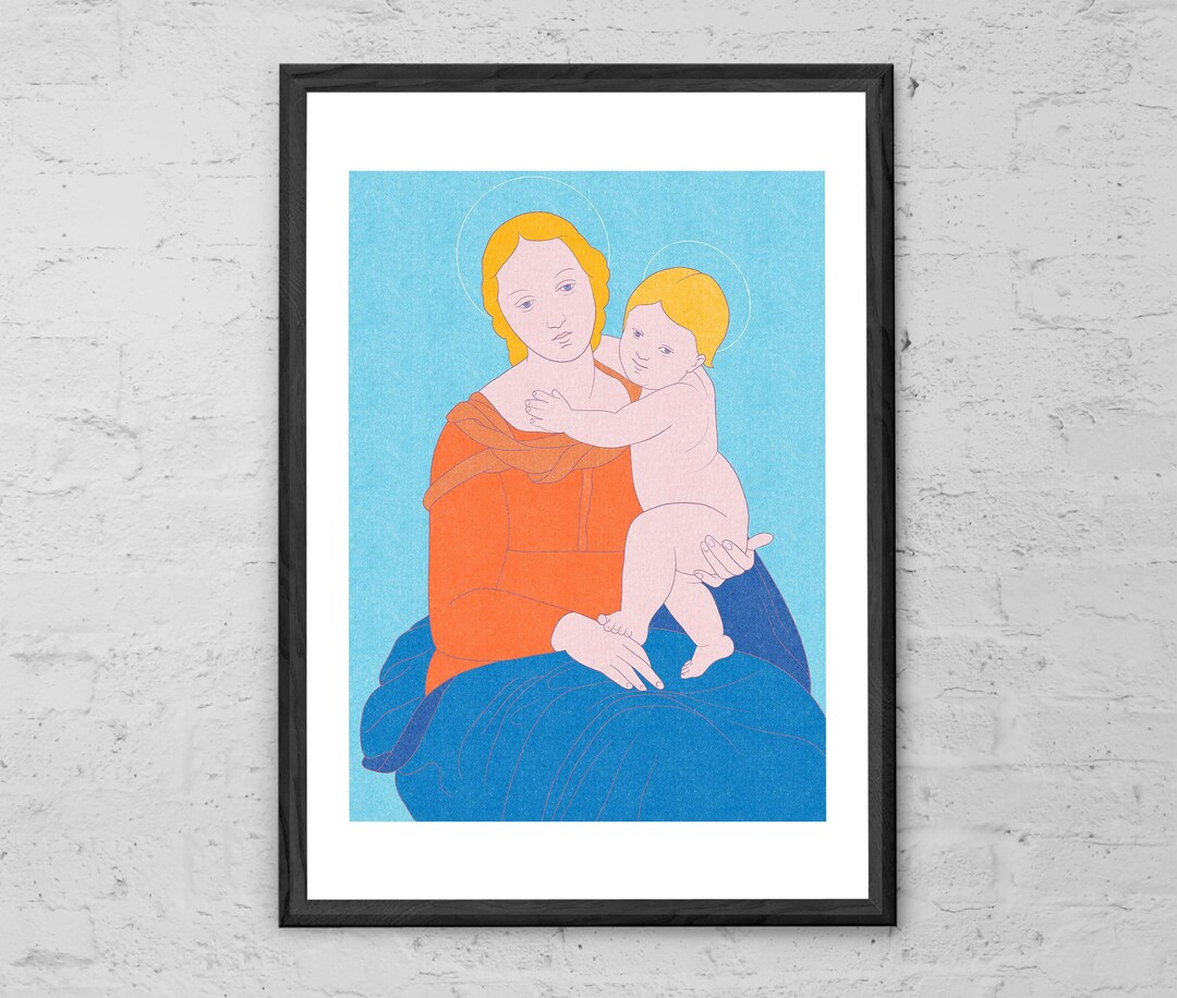 Art Print - Virgin Mary, Altered Art, Trendy Gallery Wall Art Print ...